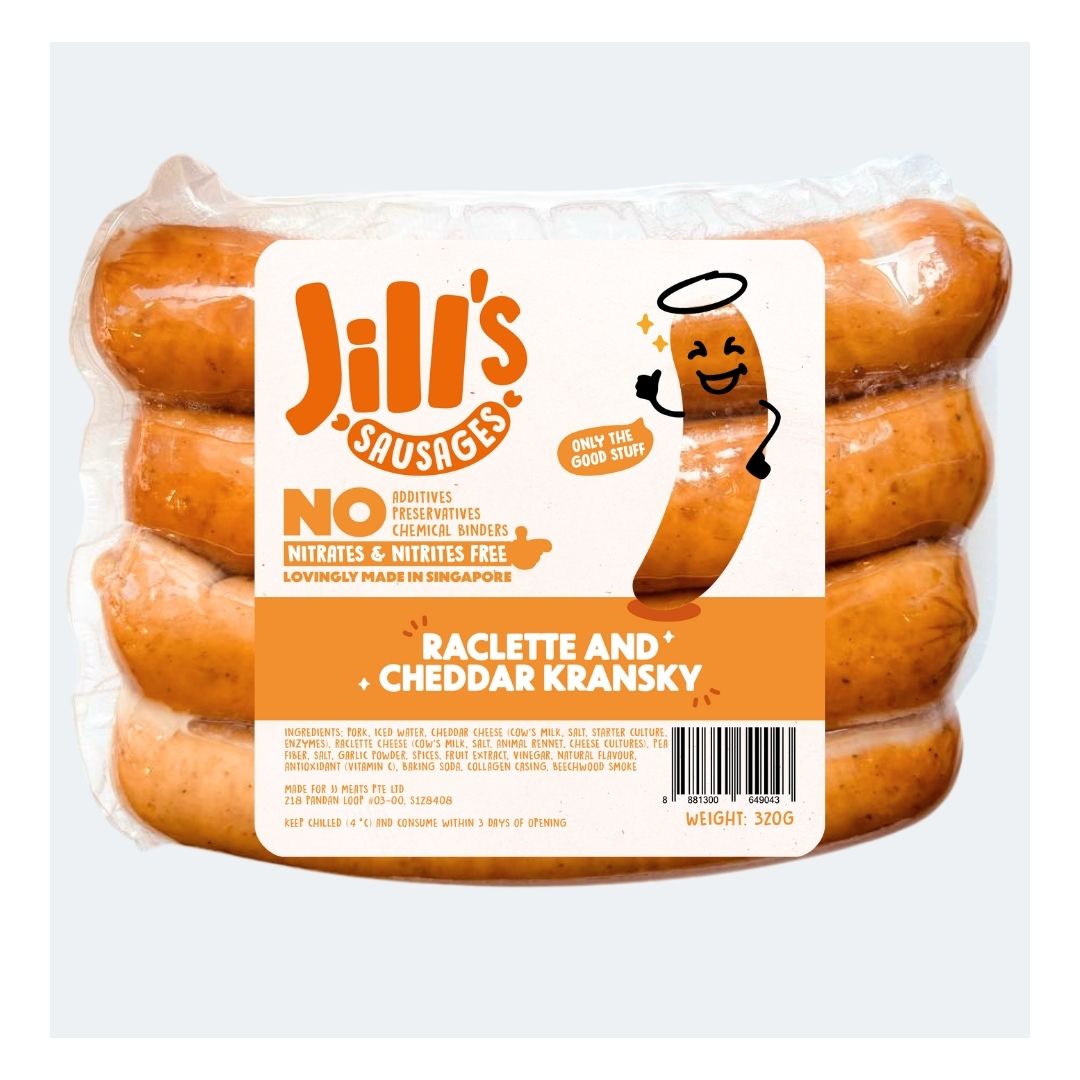 Cheddar Kransky, smoked, 4pc/pkt – Jill's Sausages